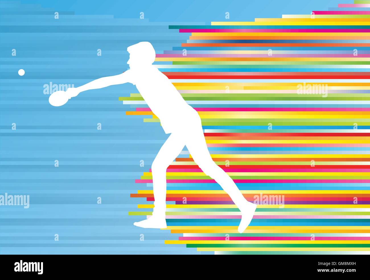 Table tennis player ping pong game vector abstract background ...