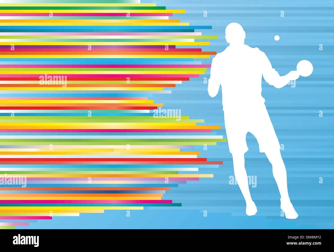 Table tennis player ping pong game vector abstract background ...