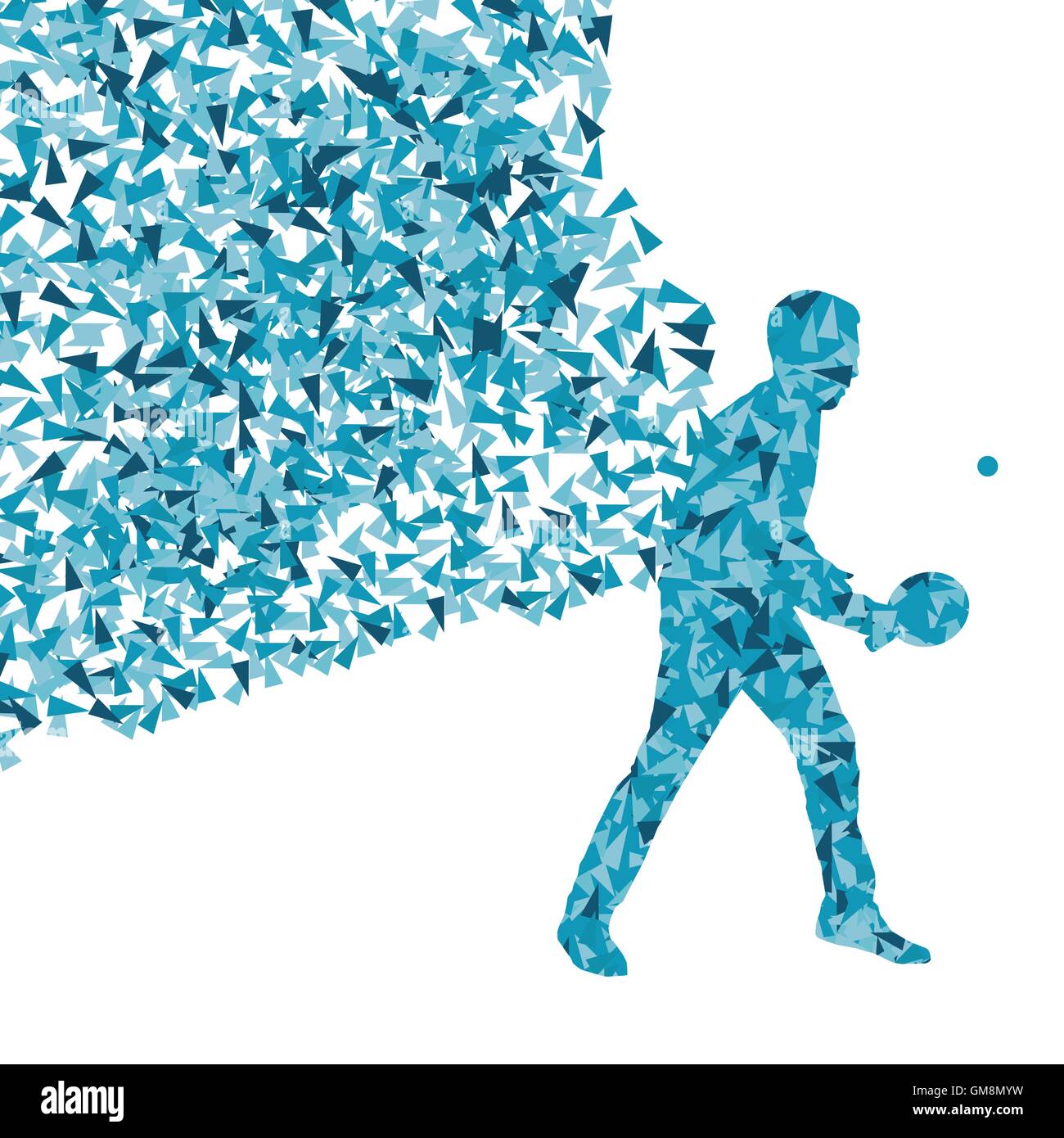 Table tennis player ping pong game vector abstract background ...