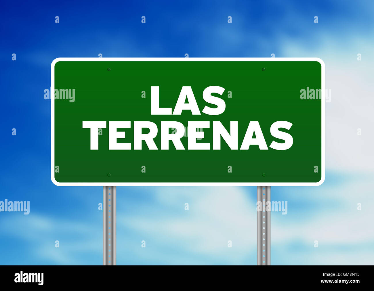 Las Terrenas Road Sign Stock Photo - Alamy