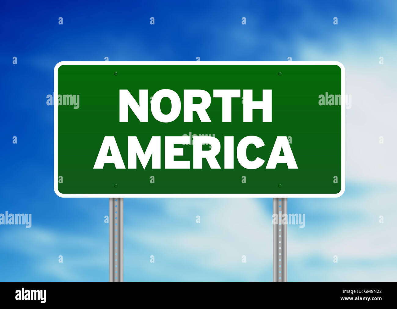 North America Highway Sign Stock Photo - Alamy
