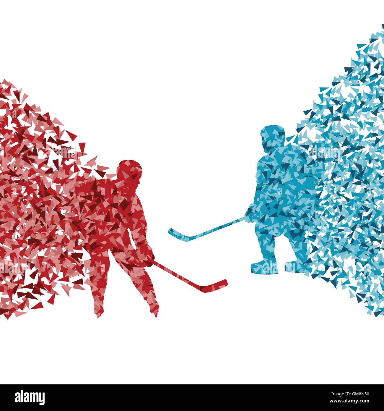 Hockey player abstract vector background illustration concept made of ...