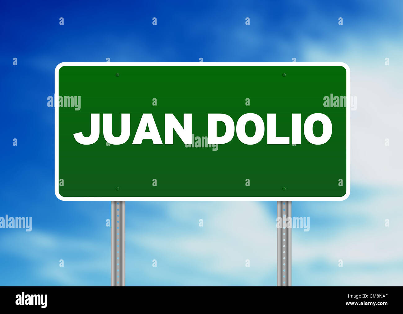 Green Road Sign - Juan Dolio, Dominican Republic Stock Photo - Alamy