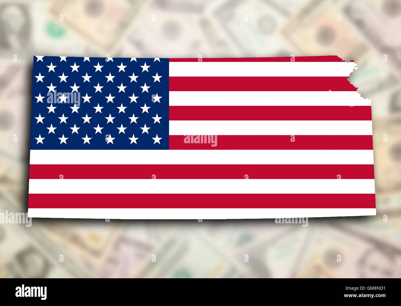 Kansas map relief hi-res stock photography and images - Alamy