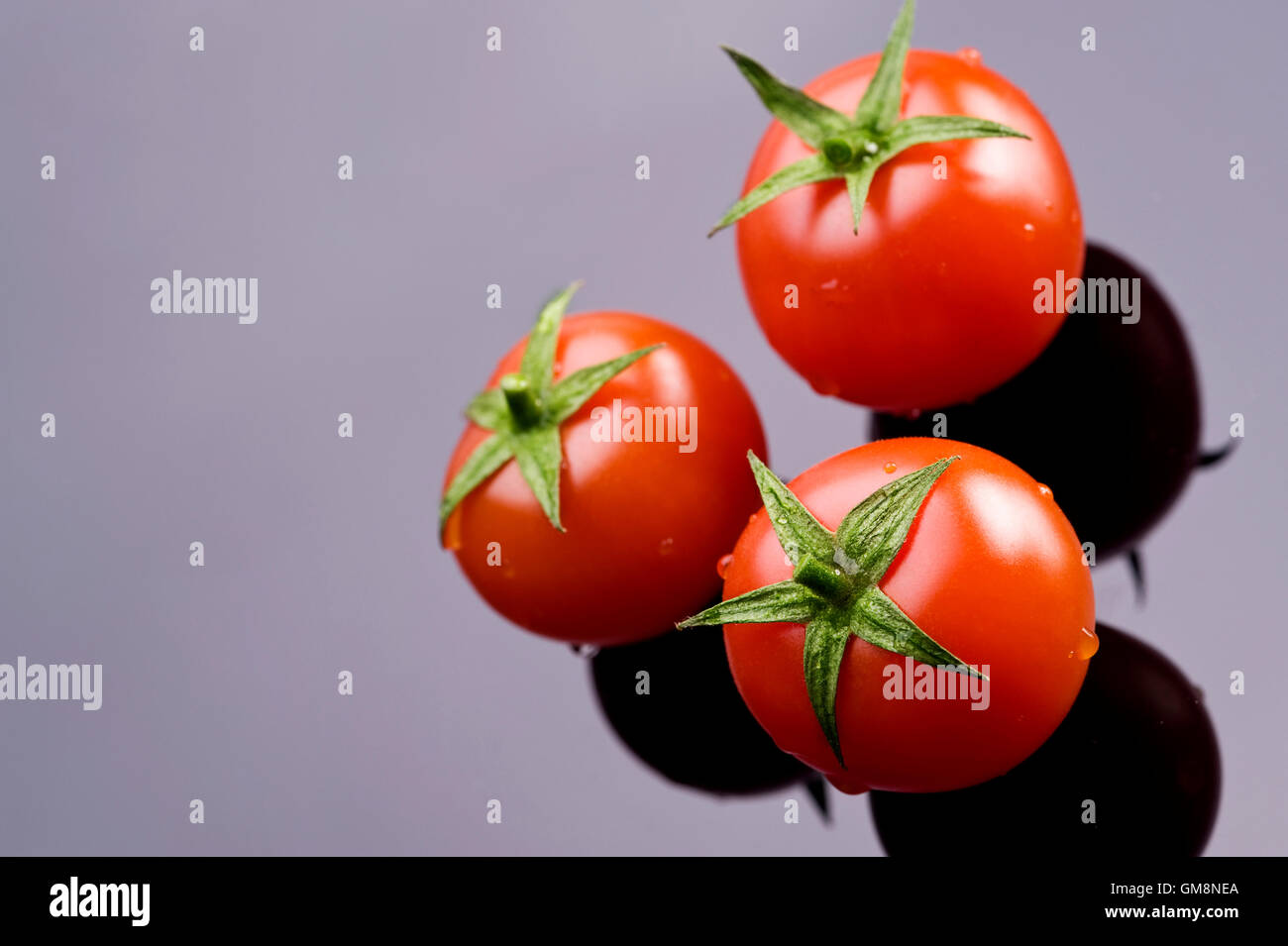 Food fresh produce vegetable tomato fruit three salad hi-res stock ...