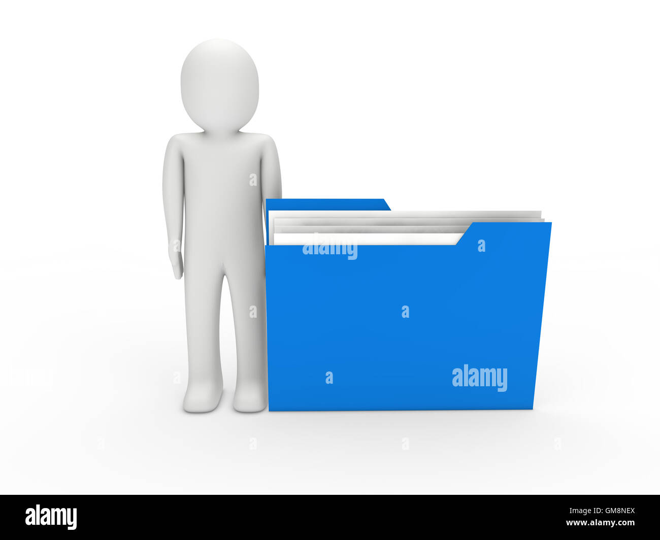 3d man file blue Stock Photo - Alamy