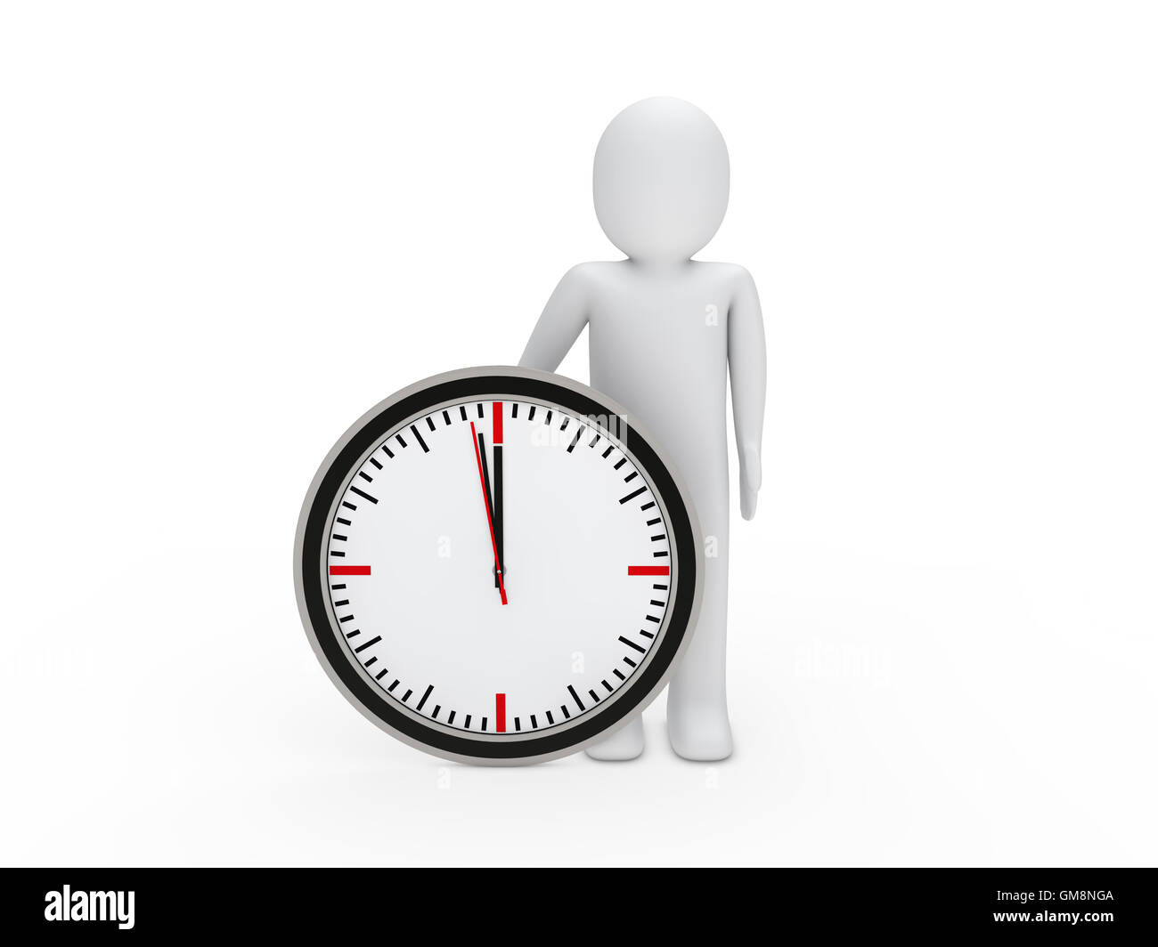 3d man clock hi-res stock photography and images - Alamy