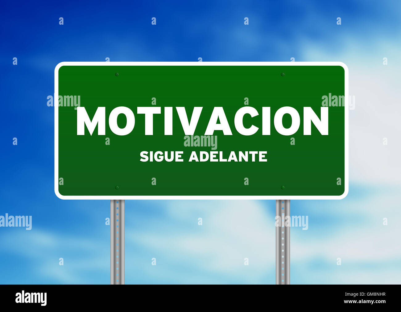 Motivation Road Sign Stock Photo - Alamy