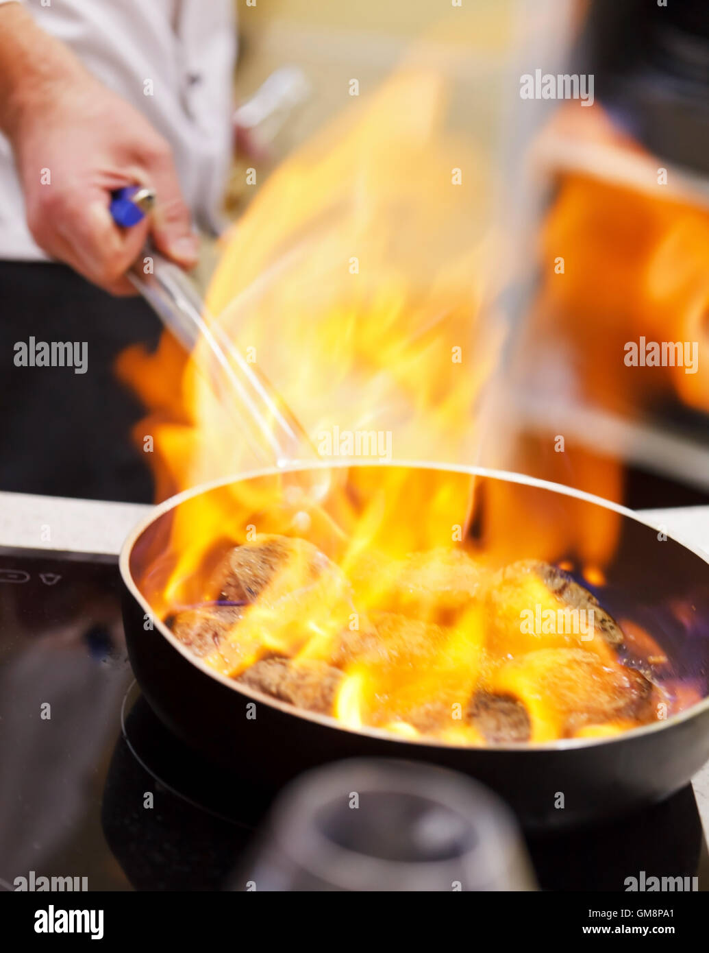pot with fire Stock Photo - Alamy