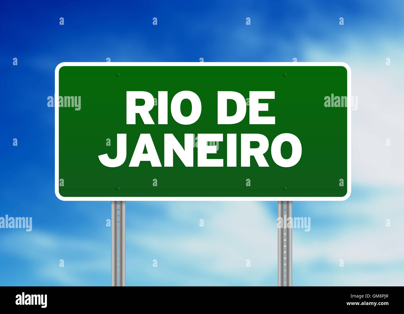 Rio de Janeiro Highway Sign Stock Photo - Alamy