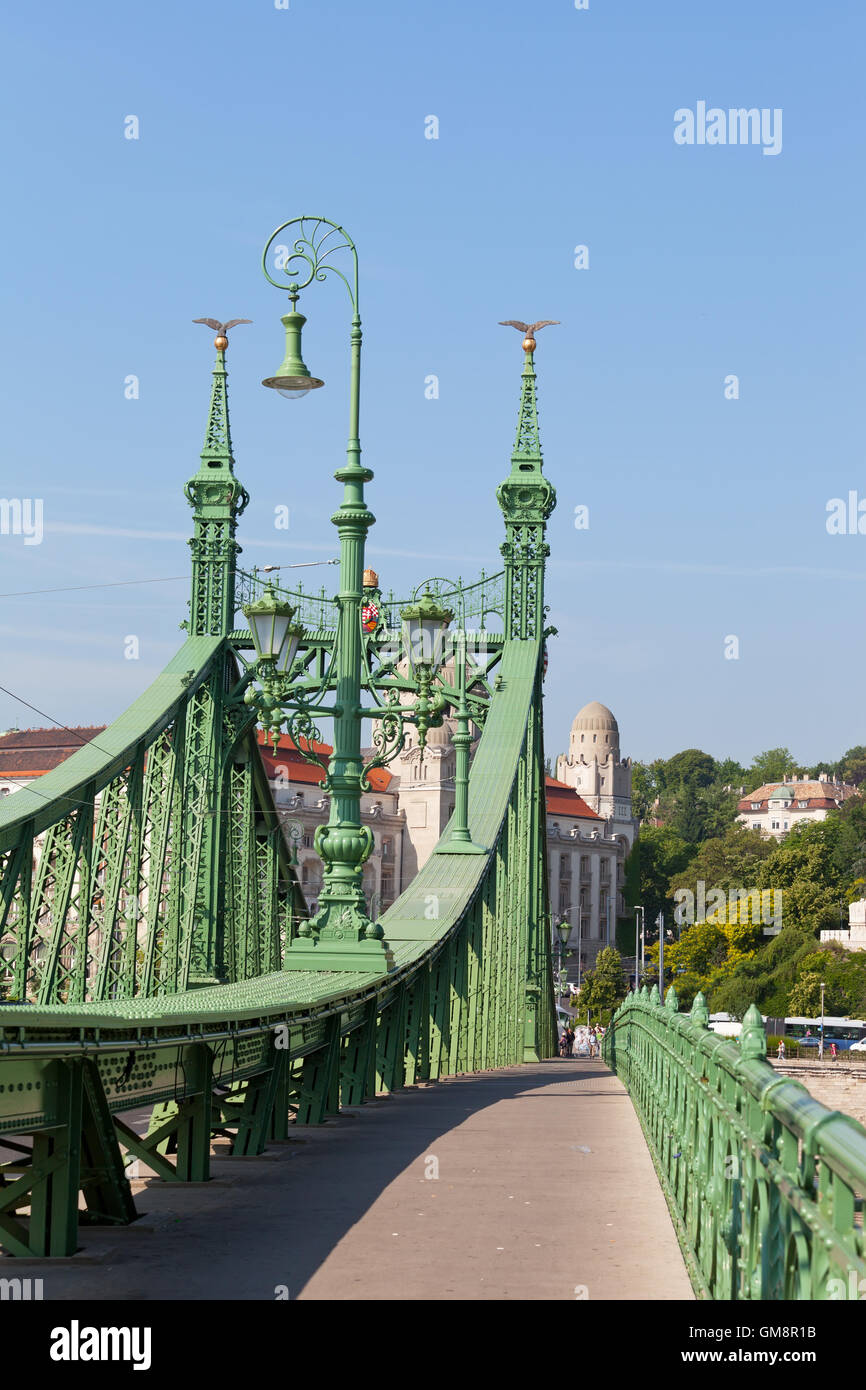 Budapest, Hungary, view of Freedom bridge Stock Photo - Alamy