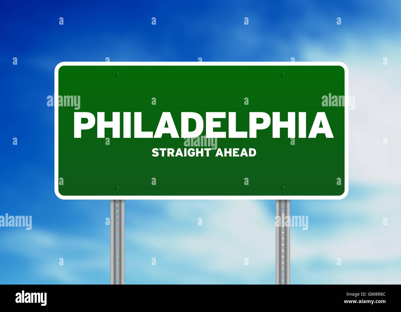 Philadelphia Highway Sign Stock Photo - Alamy