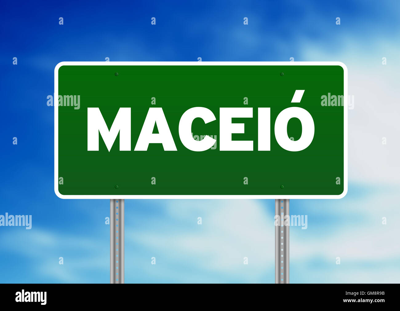 Green Road Sign - Maceio, Brazil Stock Photo - Alamy