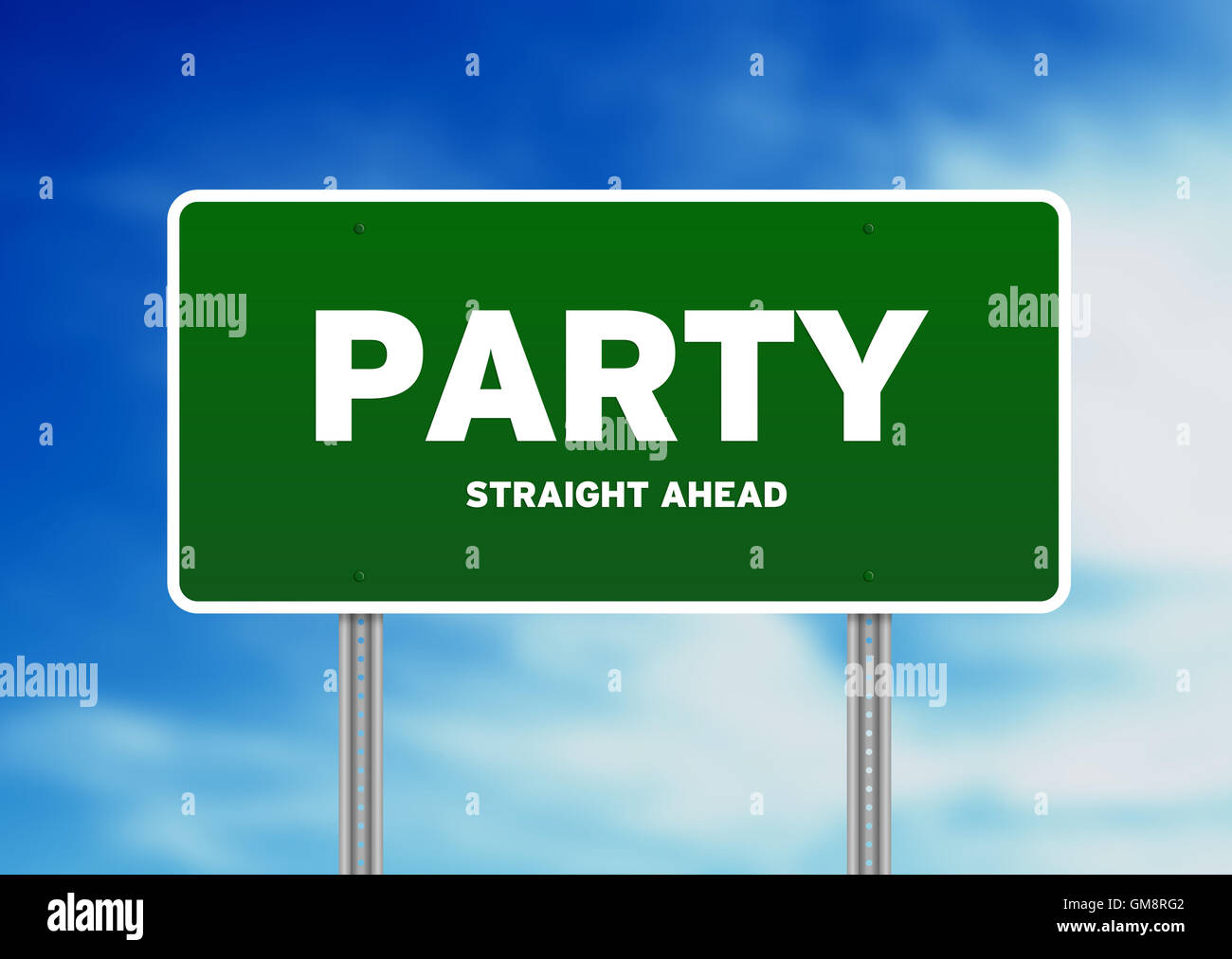 Party Highway Sign Stock Photo - Alamy