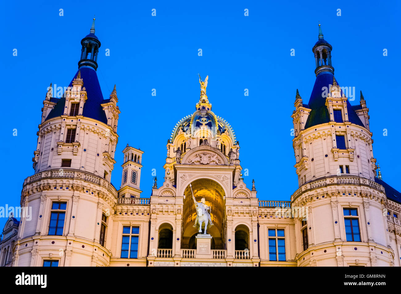 Staue of Niklot I., Schwerin Castle, Mecklenburg Western Pomerania ...