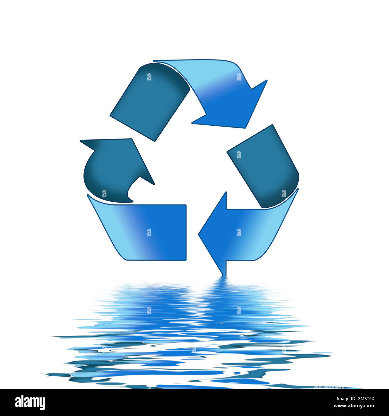 Blue recycle symbol hi-res stock photography and images - Alamy