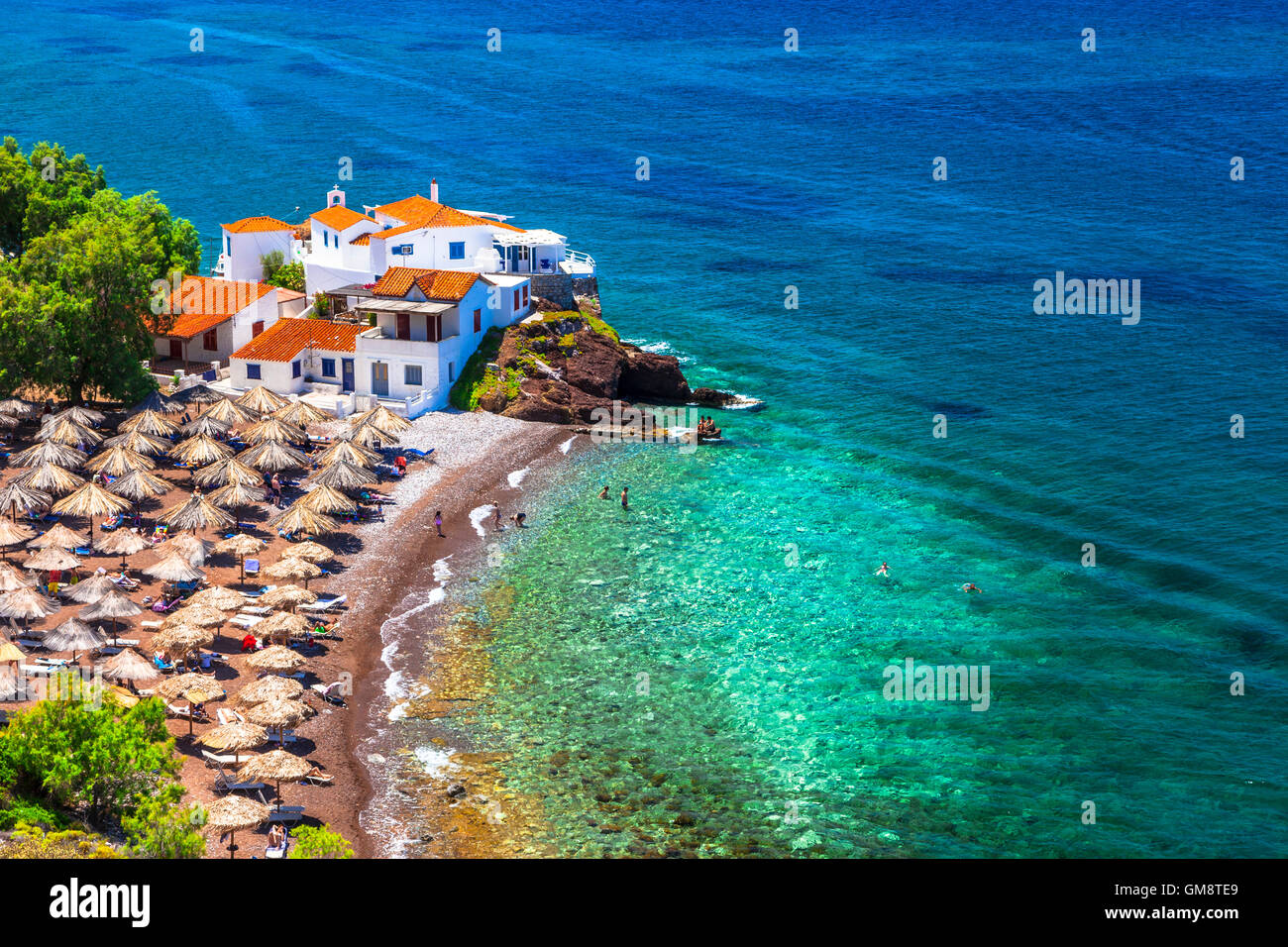 Beautiful beaches of Hydra,Greece Stock Photo - Alamy