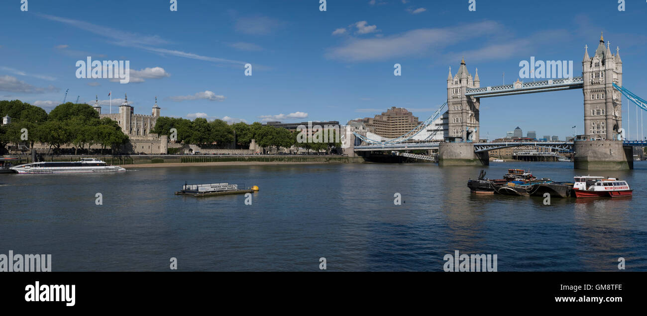 Panoramic view of the London tower bridge Stock Photo - Alamy