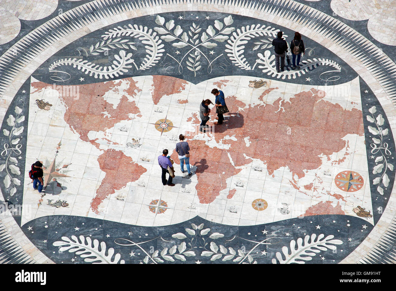 Compass rose mosaic hi-res stock photography and images - Alamy