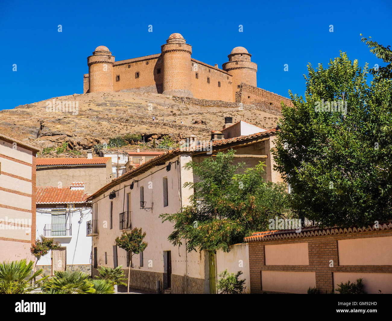 Castle La Calahorra, an imposing hilltop castle, is located in La ...