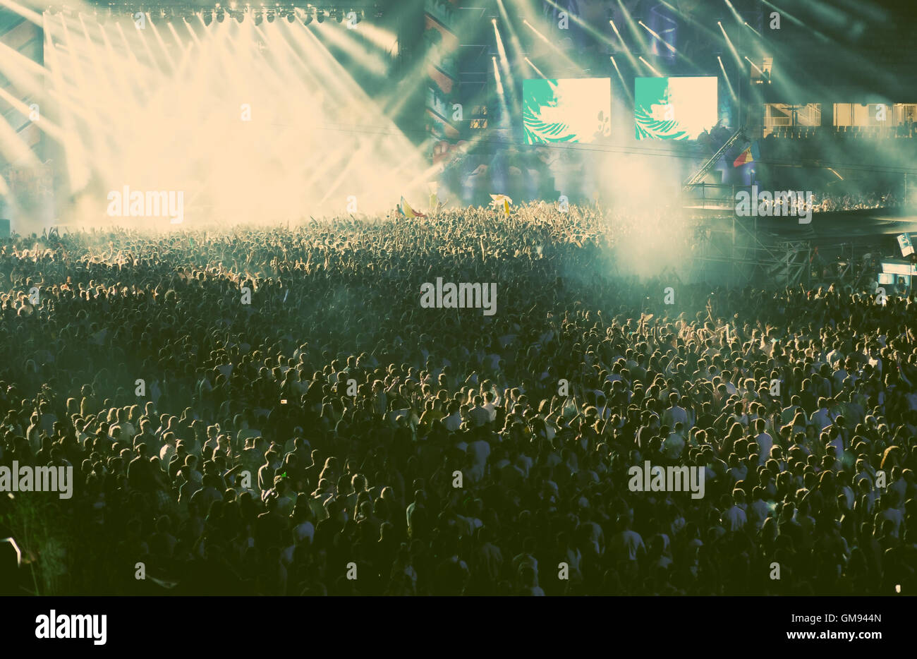 Crowd at concert Stock Photo - Alamy