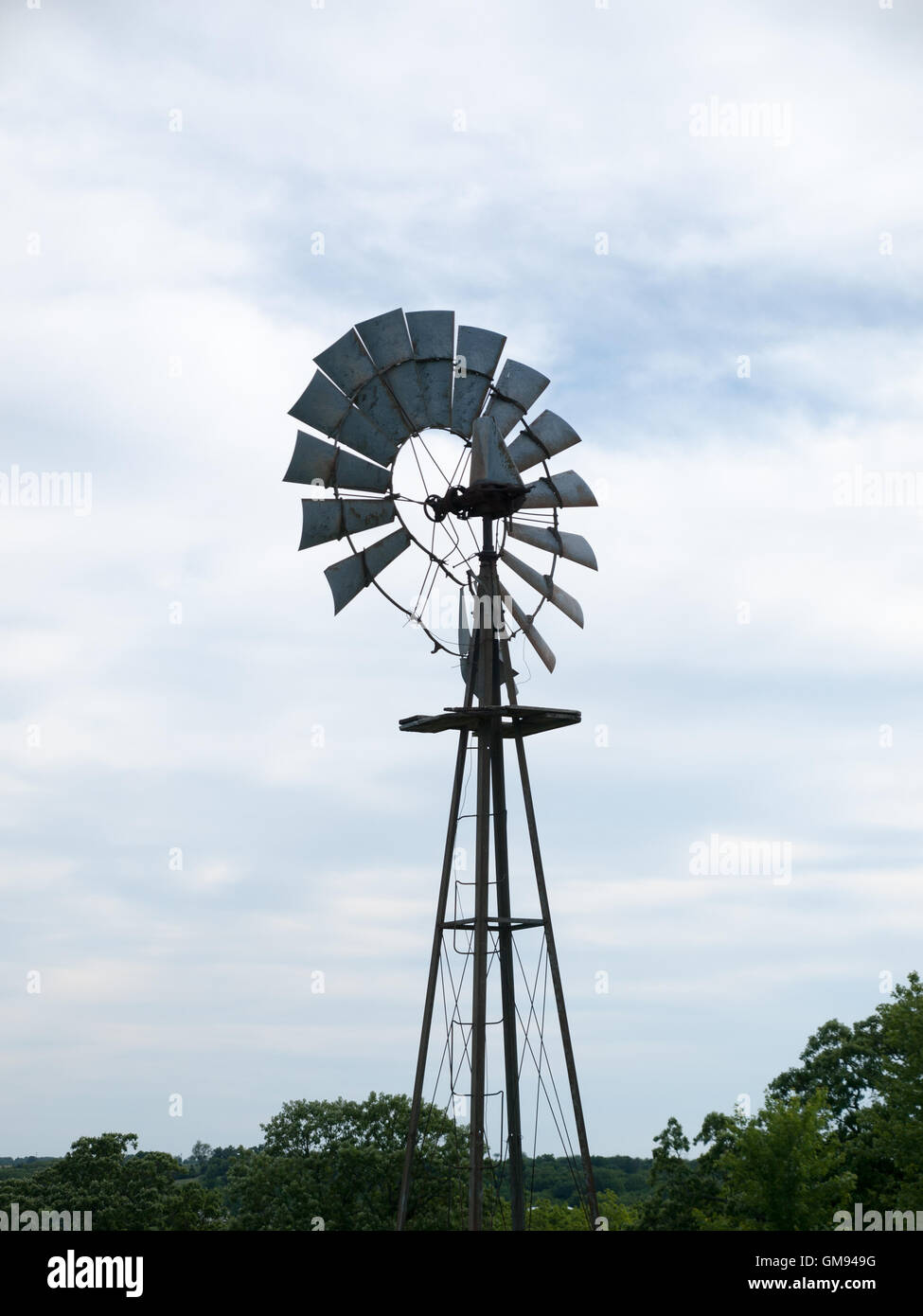 Old Rusty Broken Windmill on the Prairie Stock Photo - Alamy