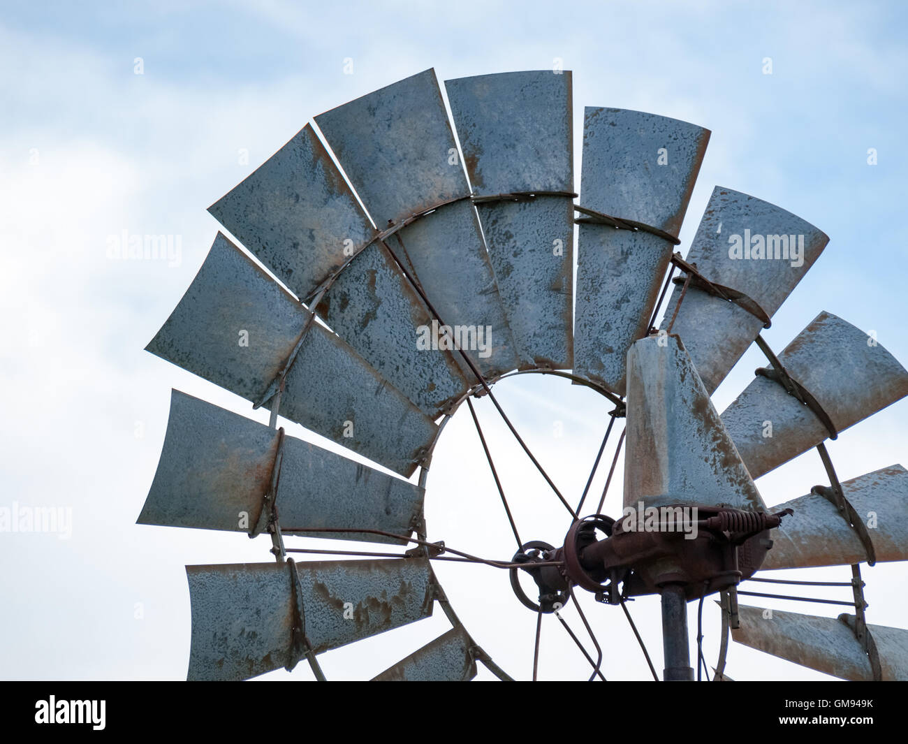 Old Rusty Broken Windmill on the Prairie Stock Photo - Alamy