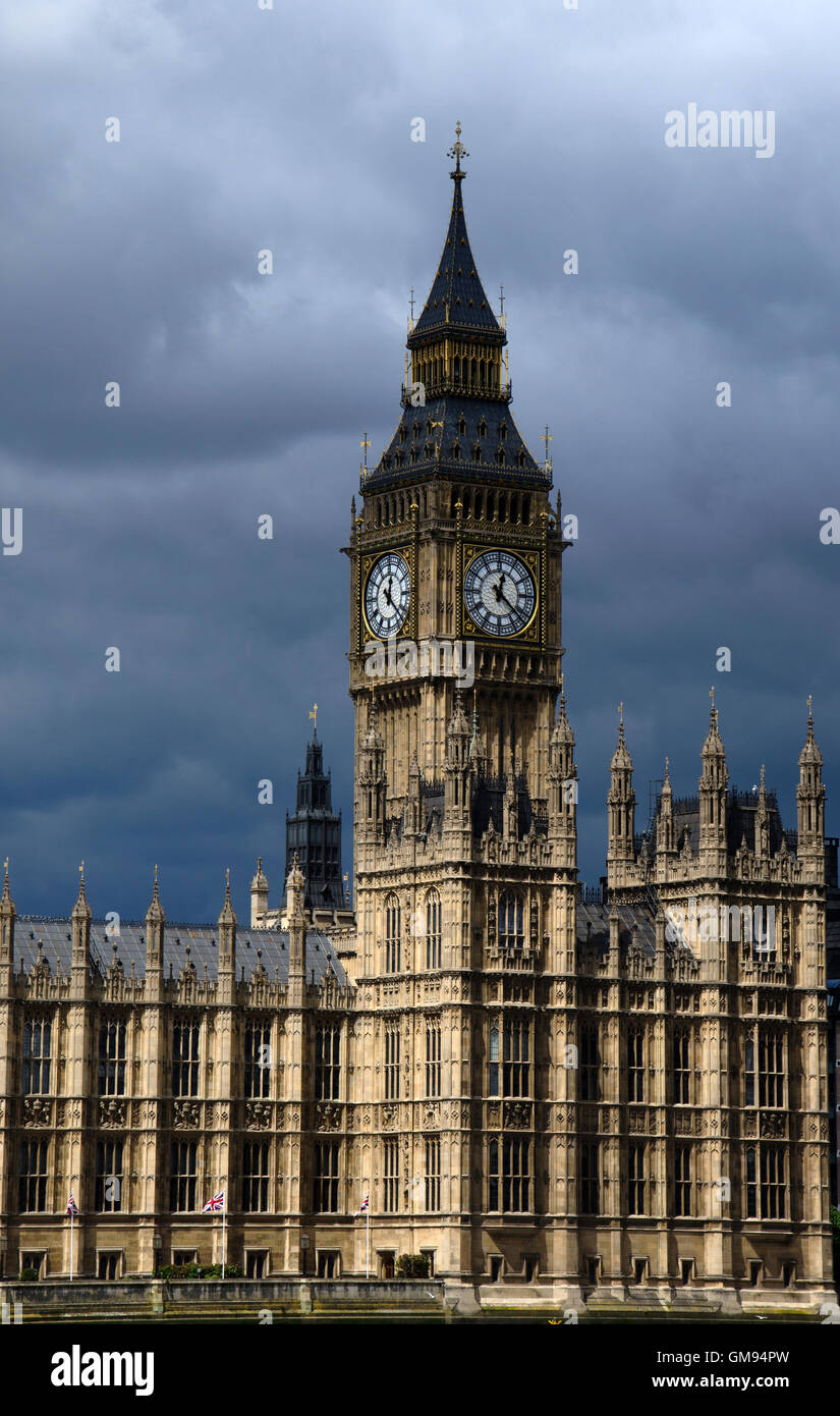 Big Ben Clock Tower and the Houses of Parliament Stock Photo - Alamy