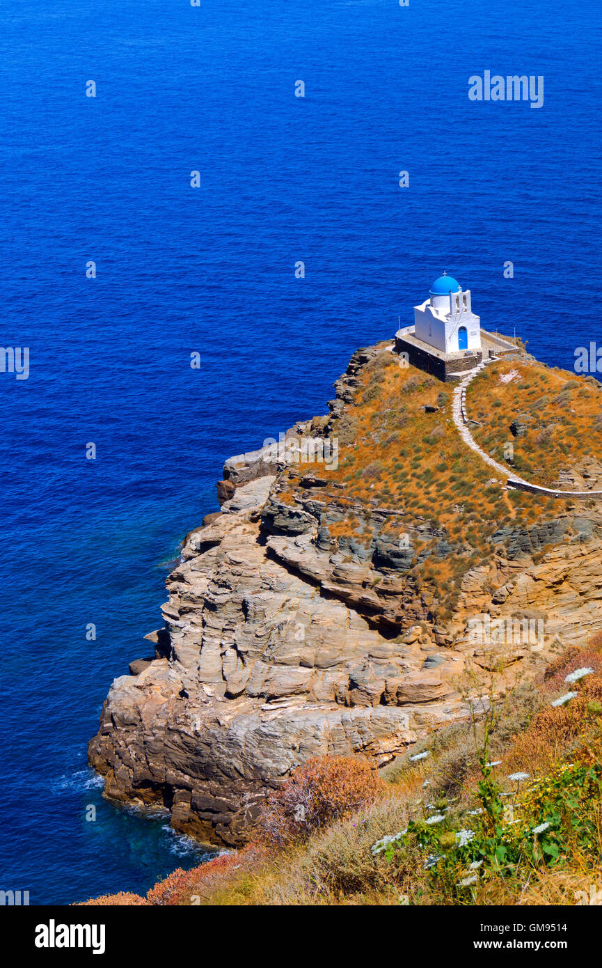 The Church of the Seven Martyrs on Sifnos island, Cyclades Stock Photo ...