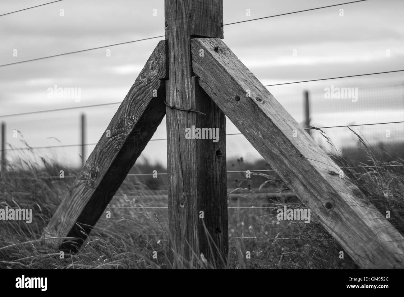 black and white fence Stock Photo - Alamy