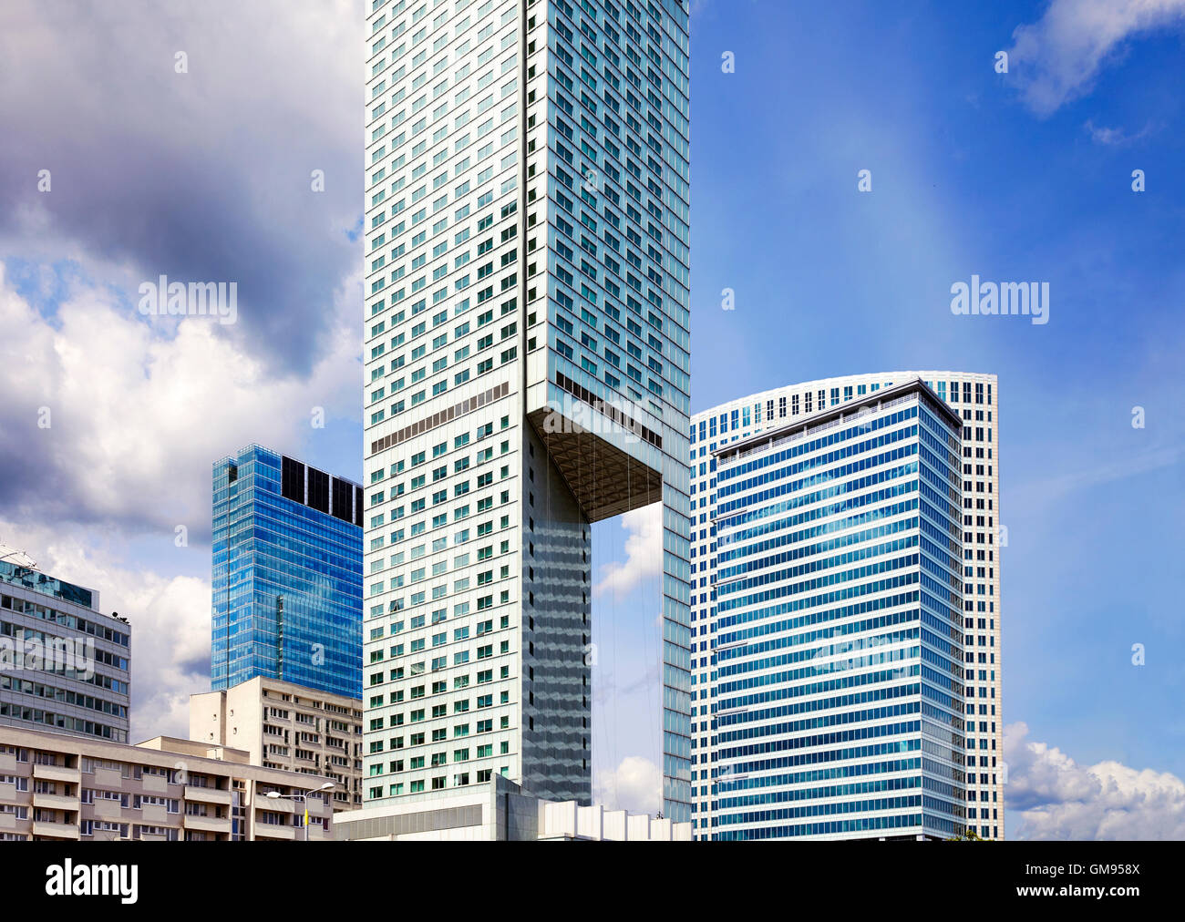 Modern skyscrapers in the Warsaw city center Stock Photo - Alamy