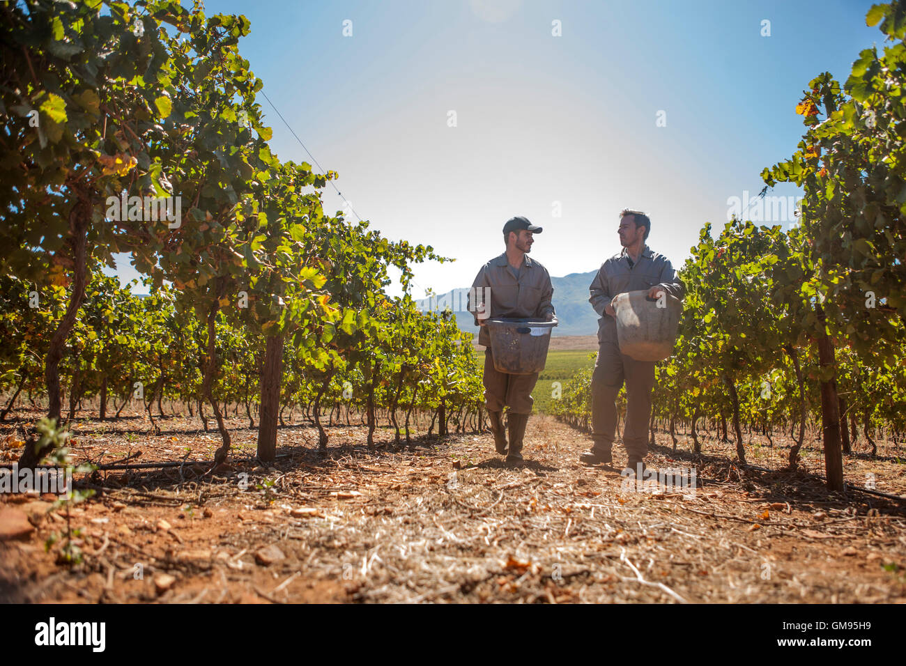 Man carrying two buckets hi-res stock photography and images - Alamy