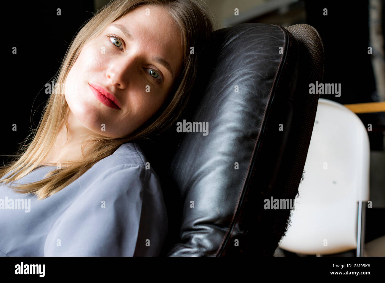 Portrait of relaxed woman Stock Photo - Alamy