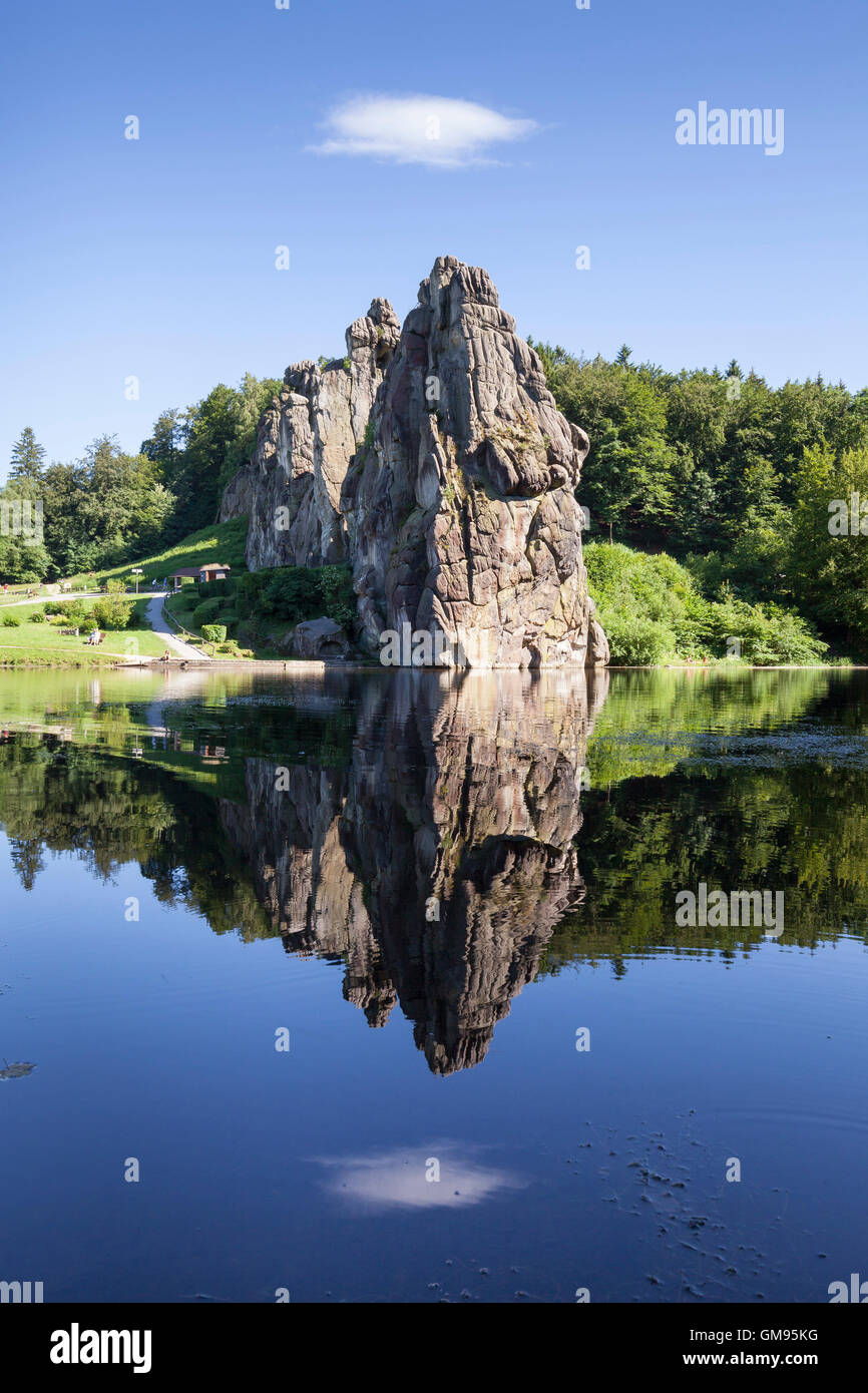 Germany, Horn-Bad Meinberg, Teutoburg Forest, Externsteine, sandstone ...