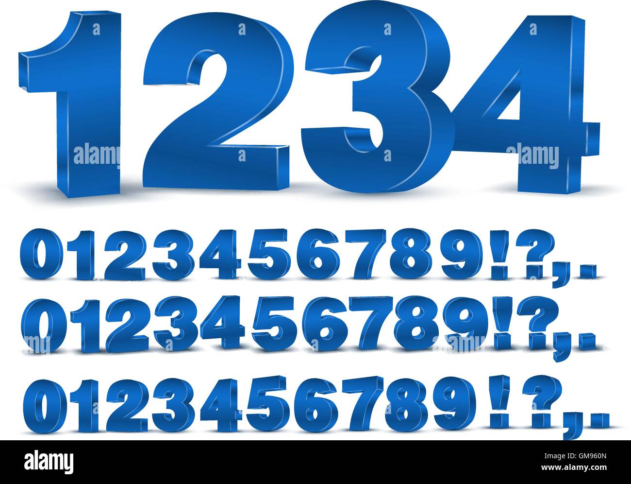 Blue vector numbers Stock Vector Image & Art - Alamy