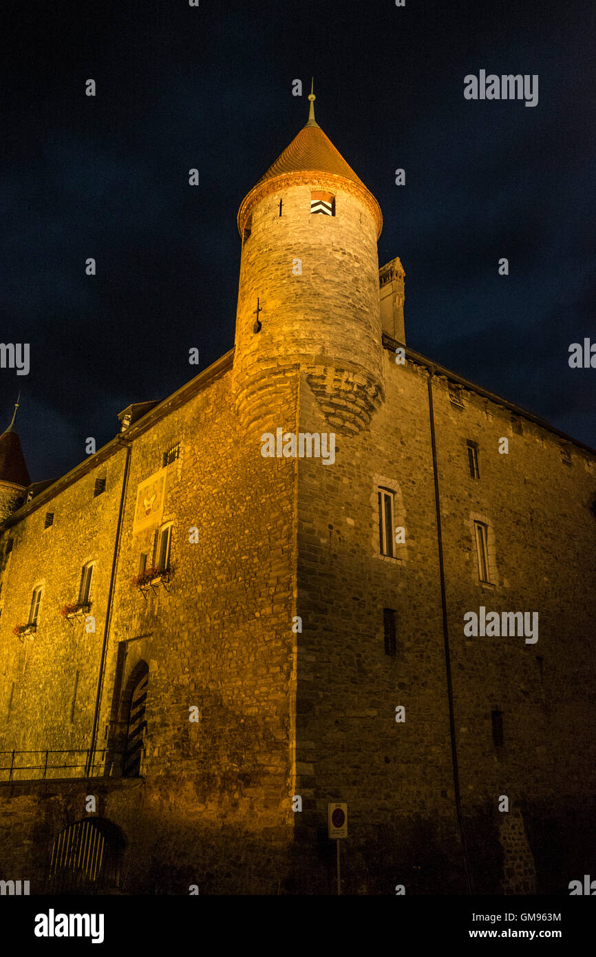 Switzerland, Canton Fribourg, Bulle, castle Stock Photo - Alamy