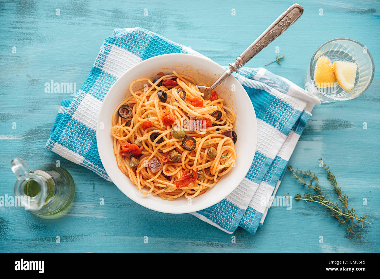 Bowl of Spaghetti alla Pizzaiola Stock Photo - Alamy