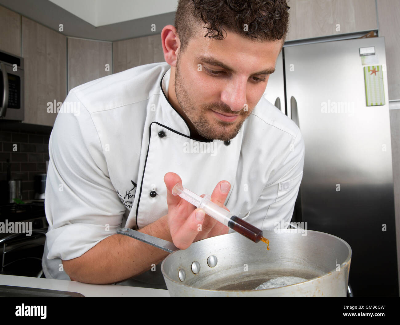 Chef Christopher Sayegh, of The Herbal Chef adds water soluble THC ...