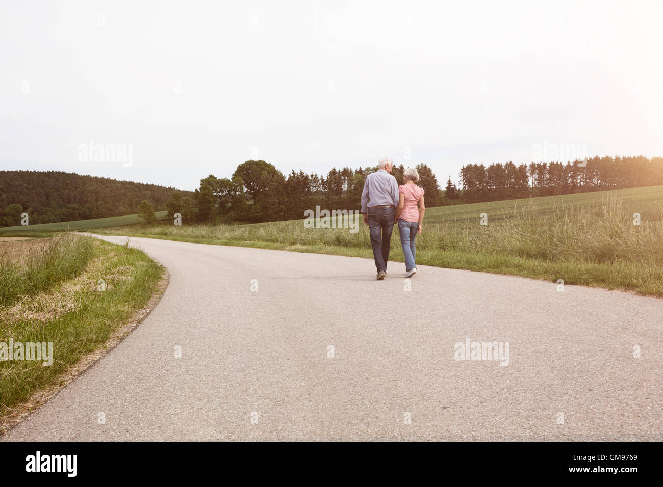 People walking country road hi-res stock photography and images - Alamy
