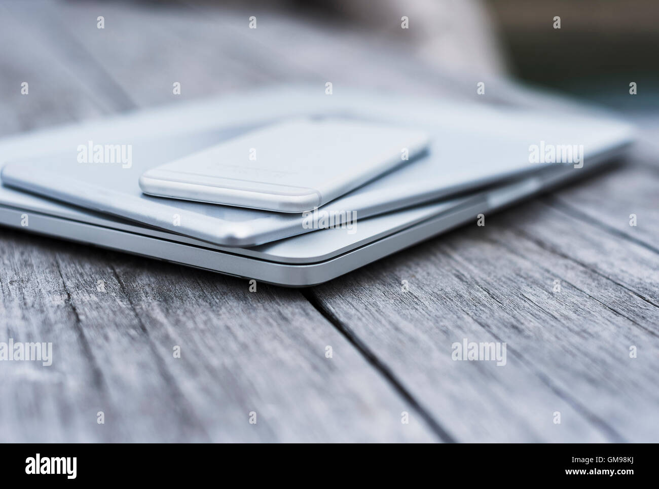 Stack of three mobile devices Stock Photo - Alamy