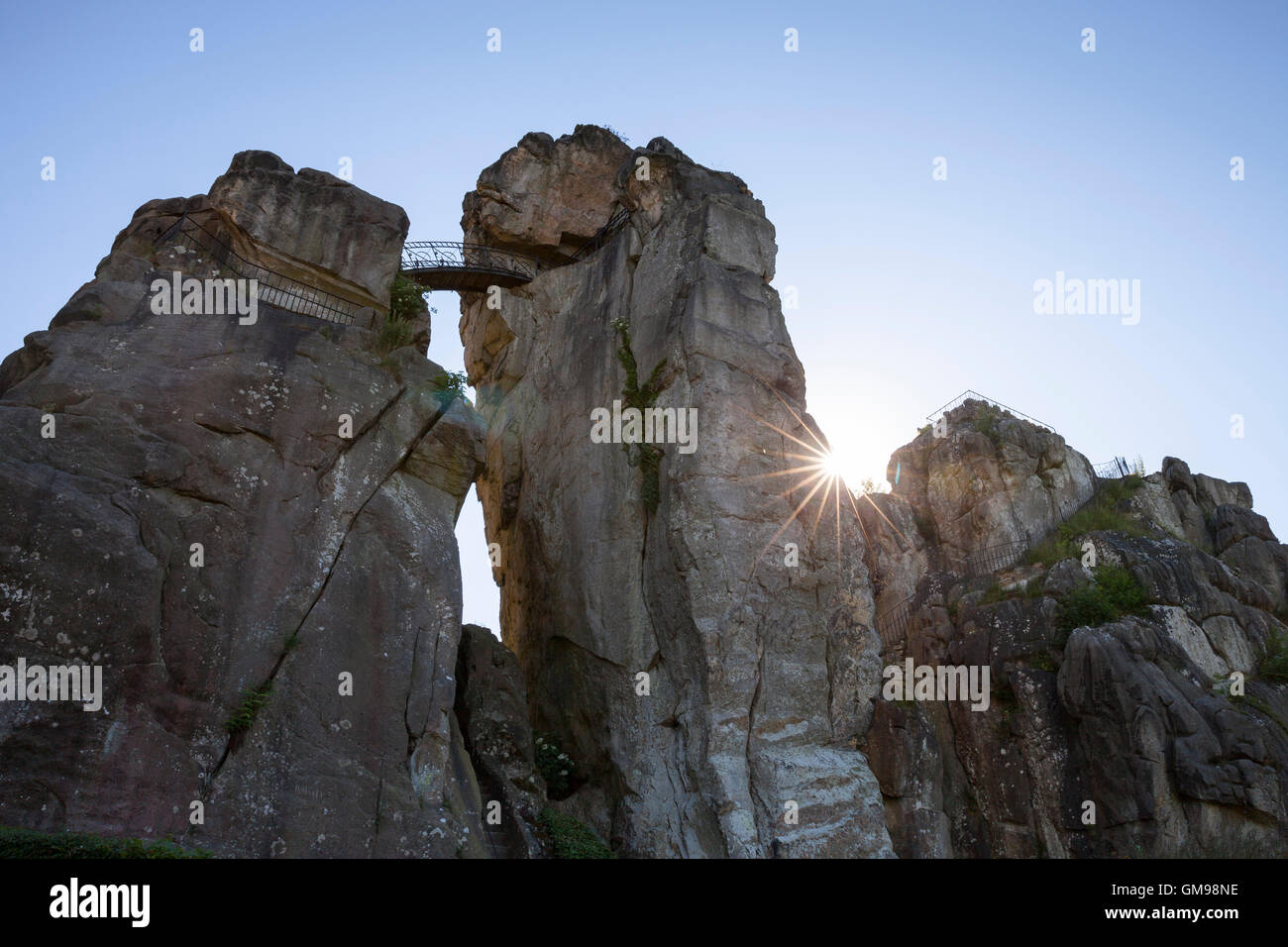 Germany, Horn-Bad Meinberg, Teutoburg Forest, Externsteine, sandstone ...