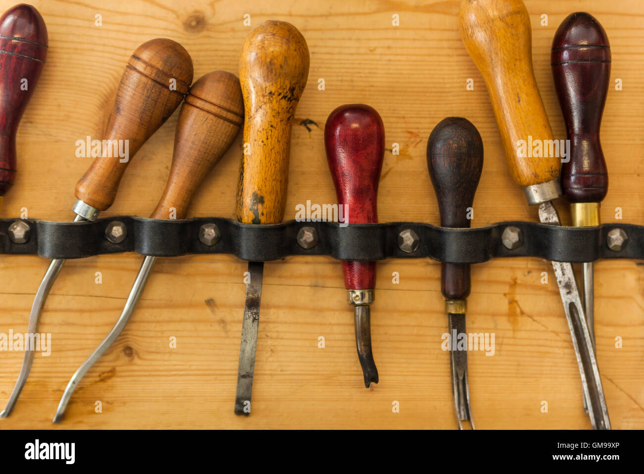 Saddler tools, stitching awls Stock Photo - Alamy