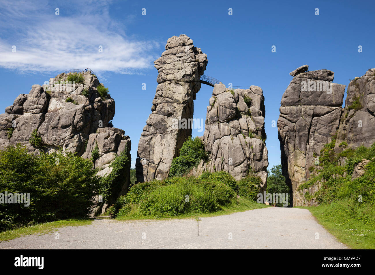 Germany, Horn-Bad Meinberg, Teutoburg Forest, Externsteine, sandstone ...