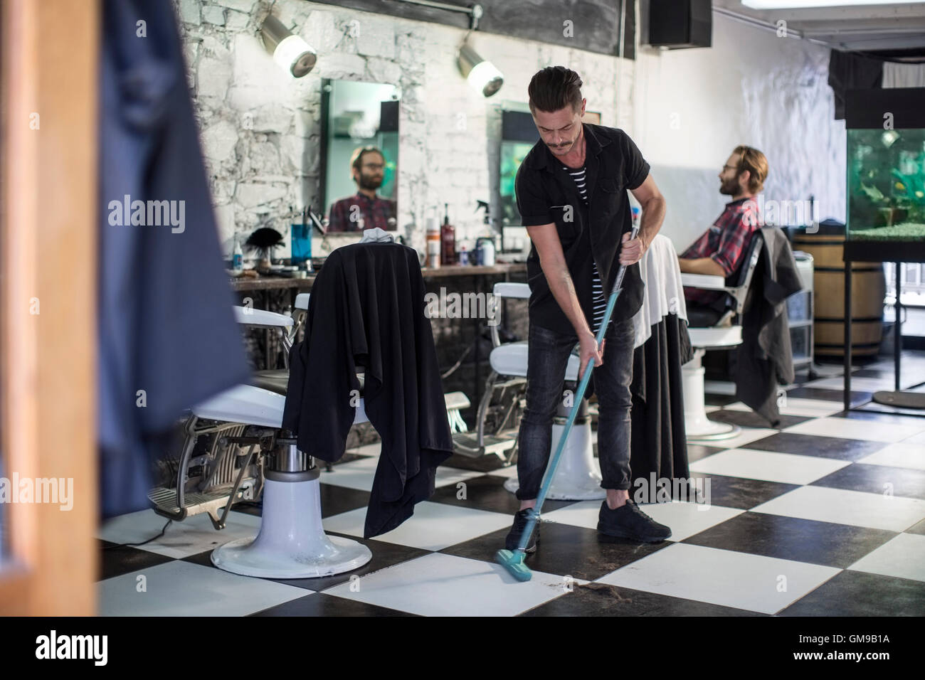 Barber shop broom hi-res stock photography and images - Alamy