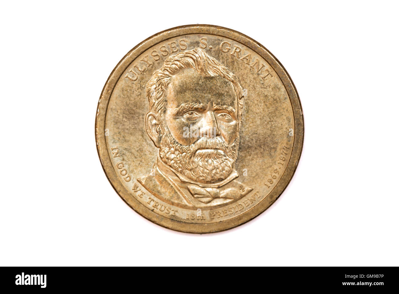 One Dollar Coin Reverse Stock Photo - Alamy