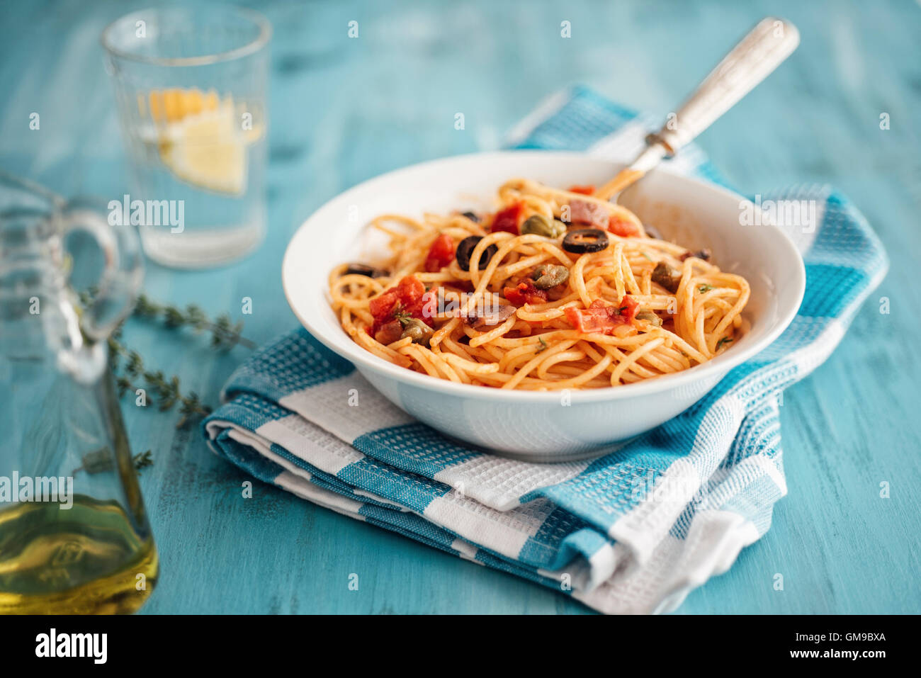 Bowl of Spaghetti alla Pizzaiola Stock Photo - Alamy