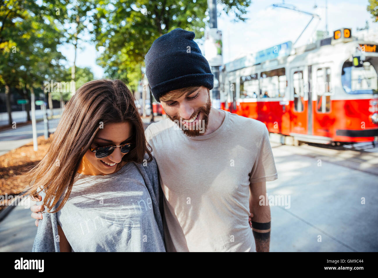 Austria, Vienna, young couple in love Stock Photo - Alamy