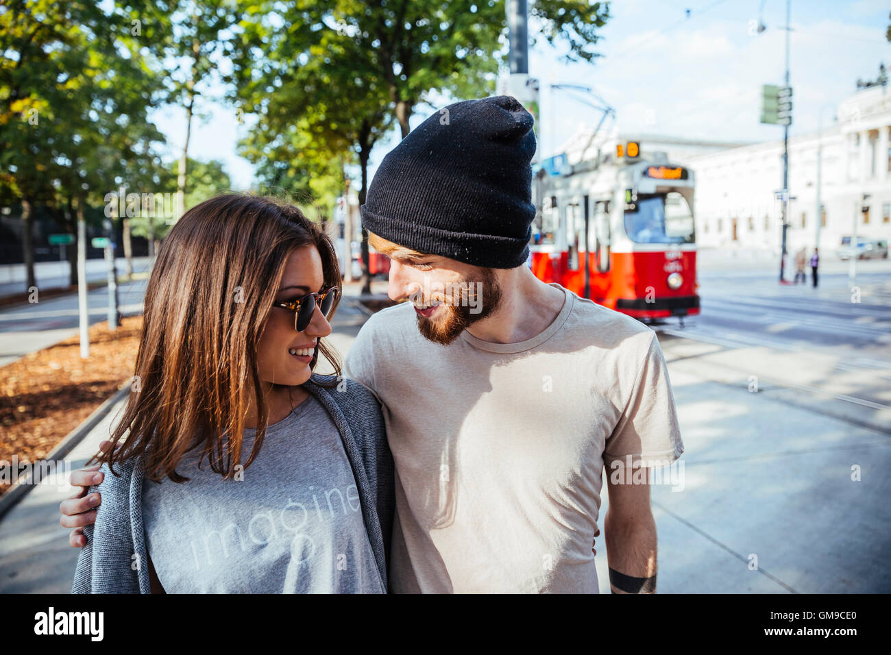 Austria, Vienna, young couple in love Stock Photo - Alamy
