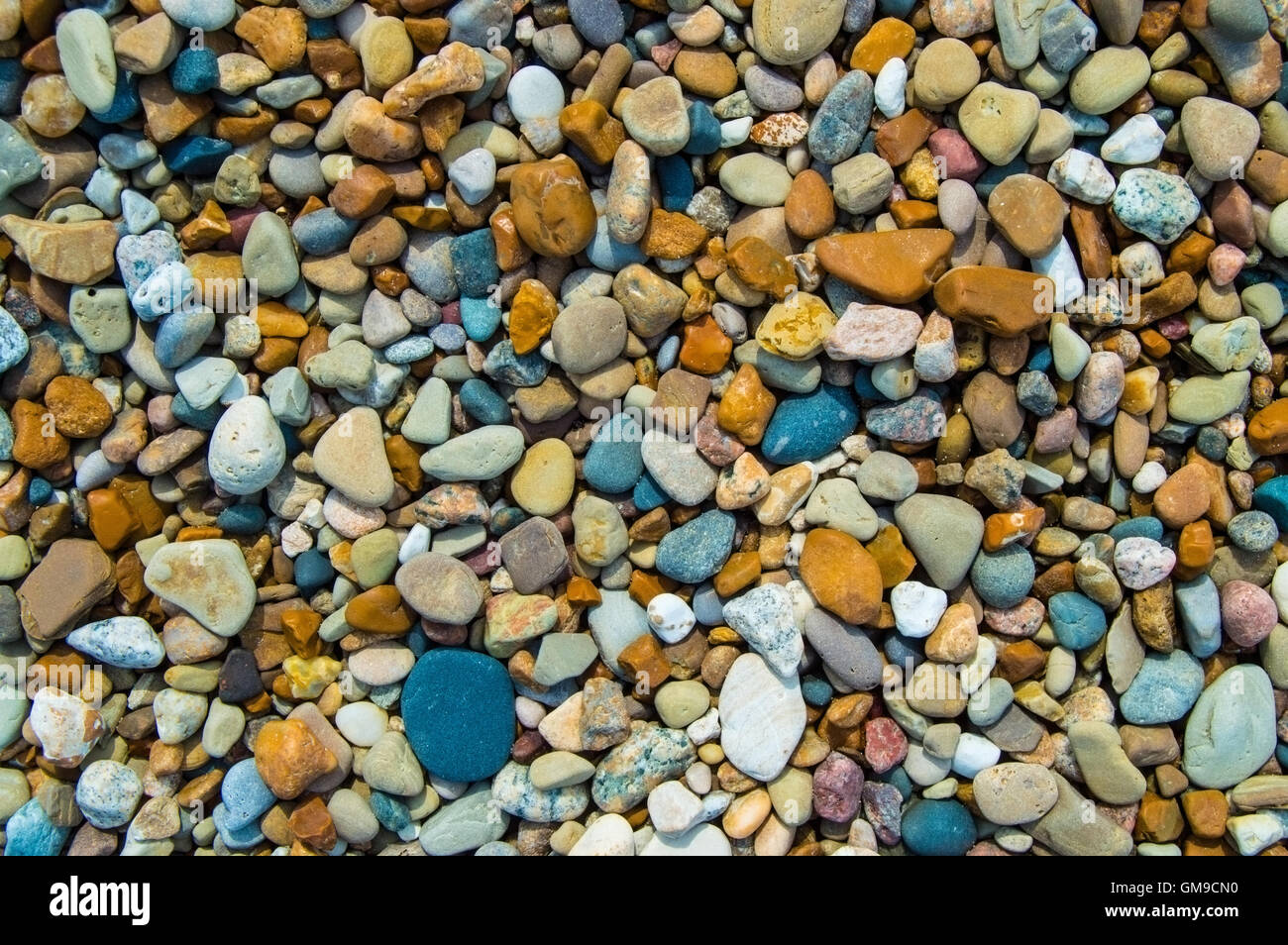 Beach with colored stones hi-res stock photography and images - Alamy