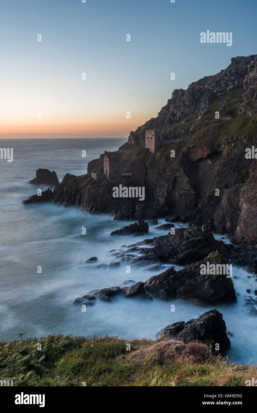 The Crowns engine houses at Botallack, Cornwall Stock Photo - Alamy
